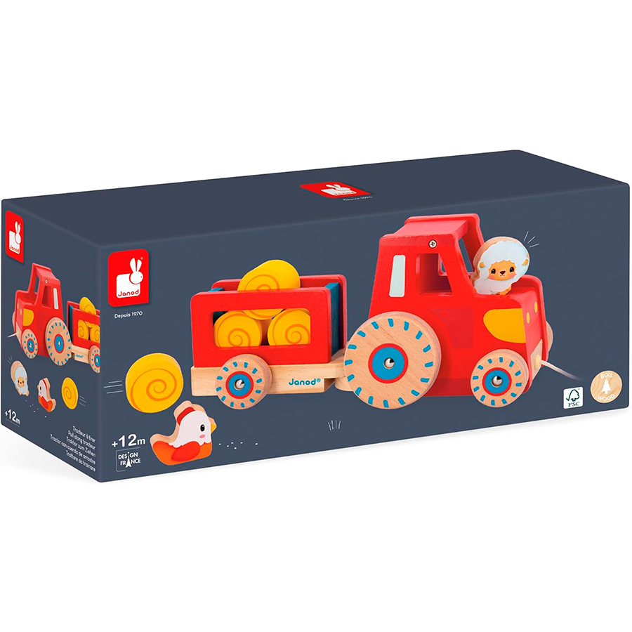 Farm Pull Along Tractor - Best Baby Toys & Gifts for Ages 1 to 4