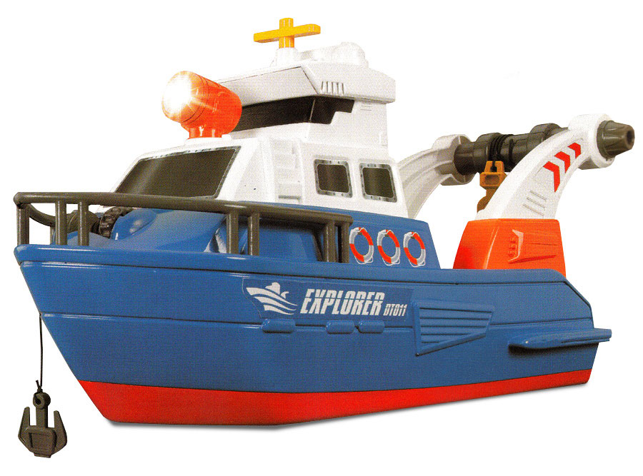 World of Wheels Lights & Sound Explorer Boat - - Fat Brain Toys