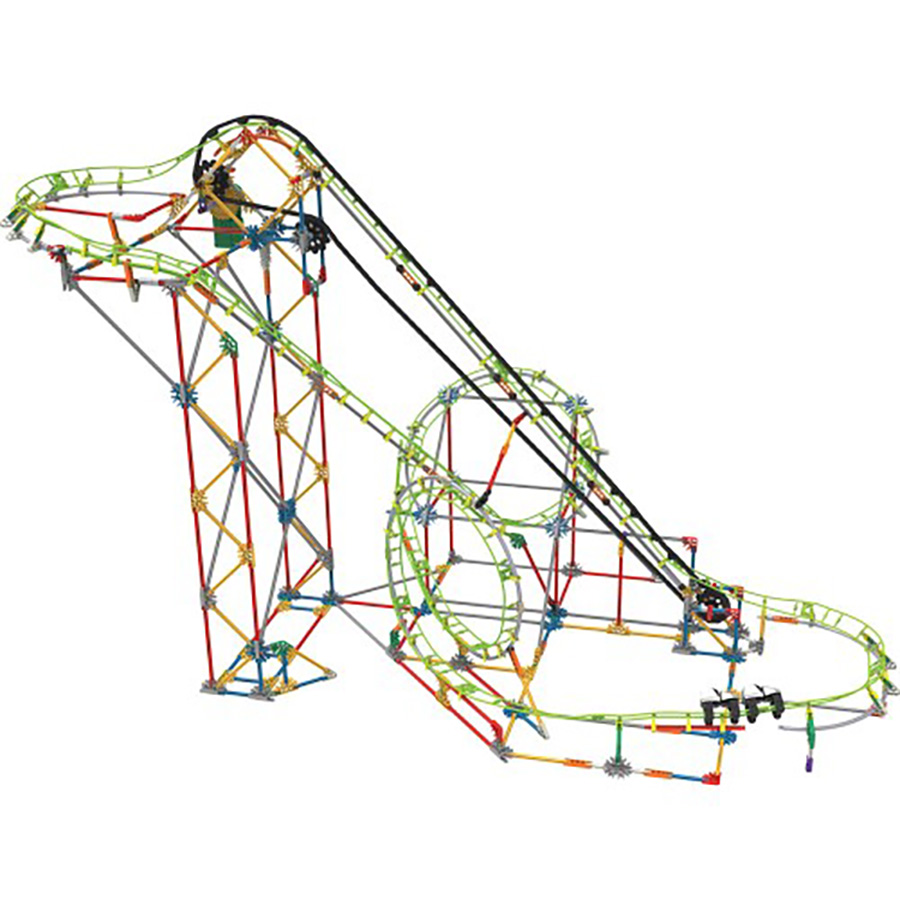 K'NEX Double Doom Roller Coaster Building Set - - Fat Brain Toys