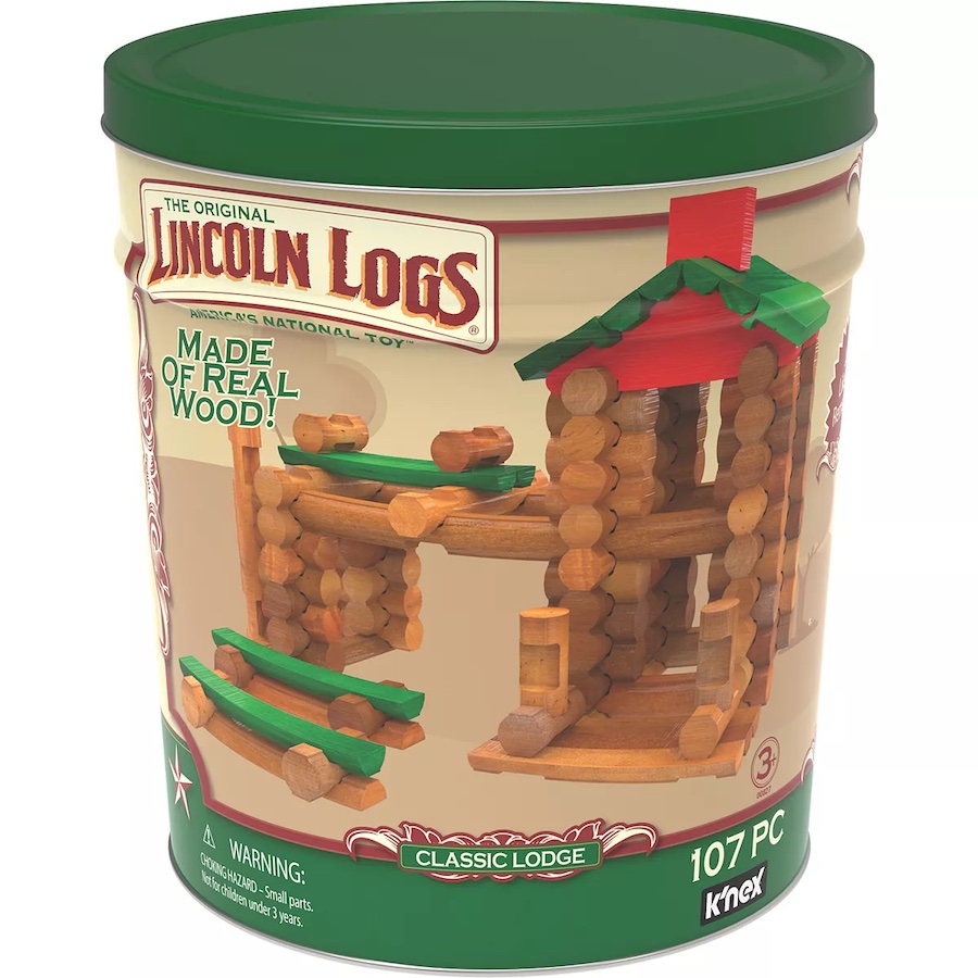 Lincoln Logs Classic Lodge - 107 pc - - Fat Brain Toys