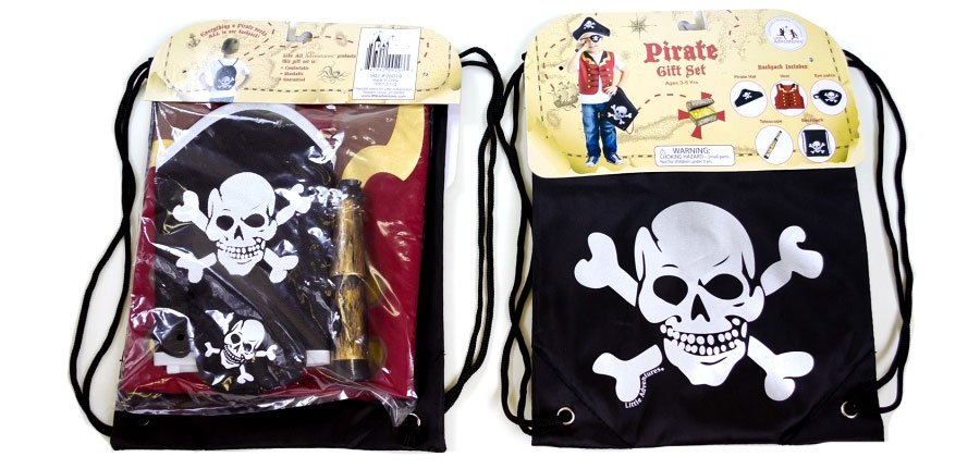 Drawstring Backpack Pirate - - Fat Brain Toys