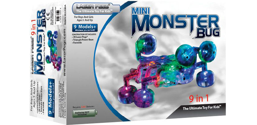 Laser Pegs Mini Monster Bug - - Fat Brain Toys