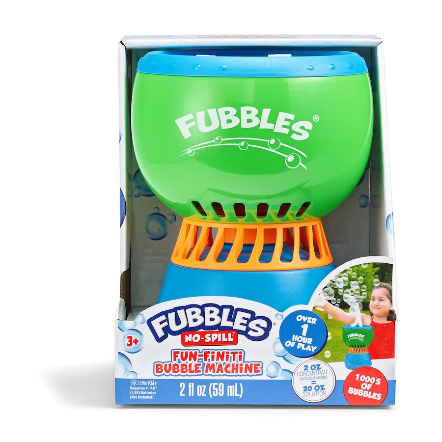 Fubbles No-Spill Fun-Finiti Bubble Machine - Best for Ages 3 to 6