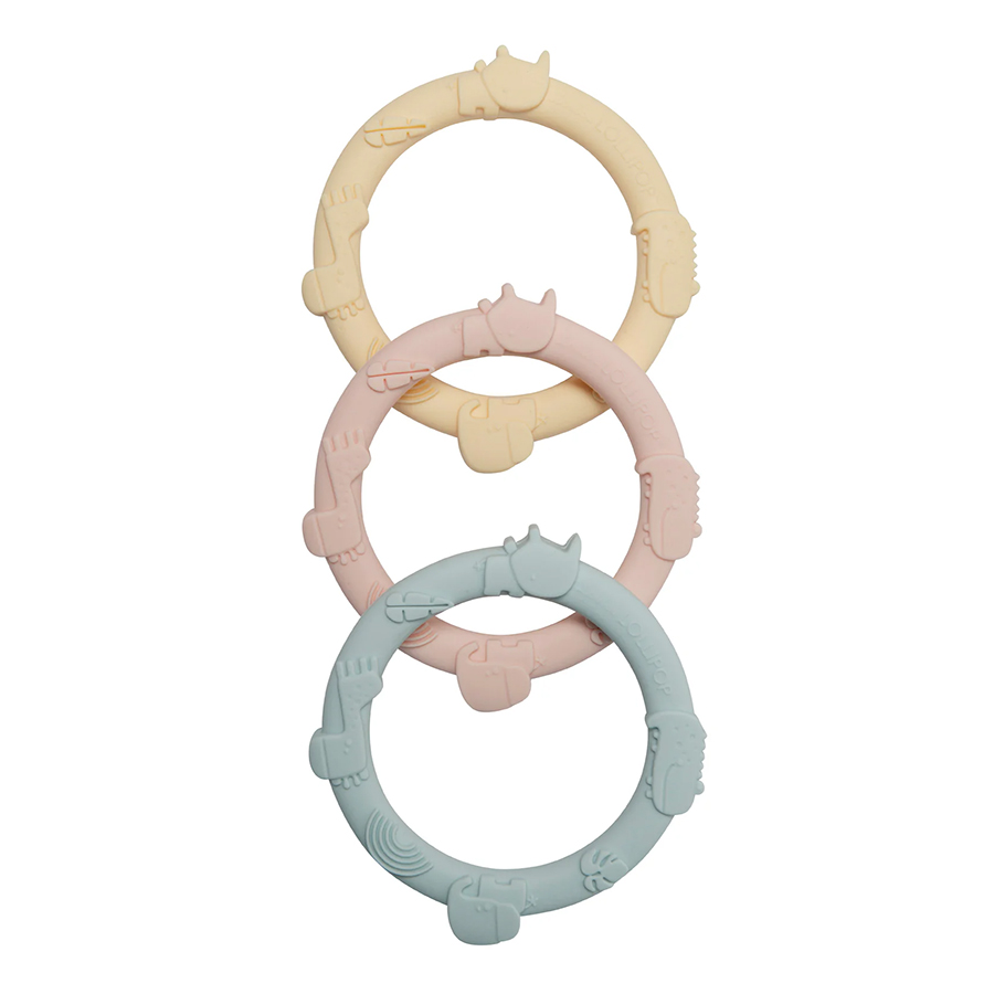 Wild Teething Ring Set - Best Baby Toys & Gifts for Ages 0 to 1