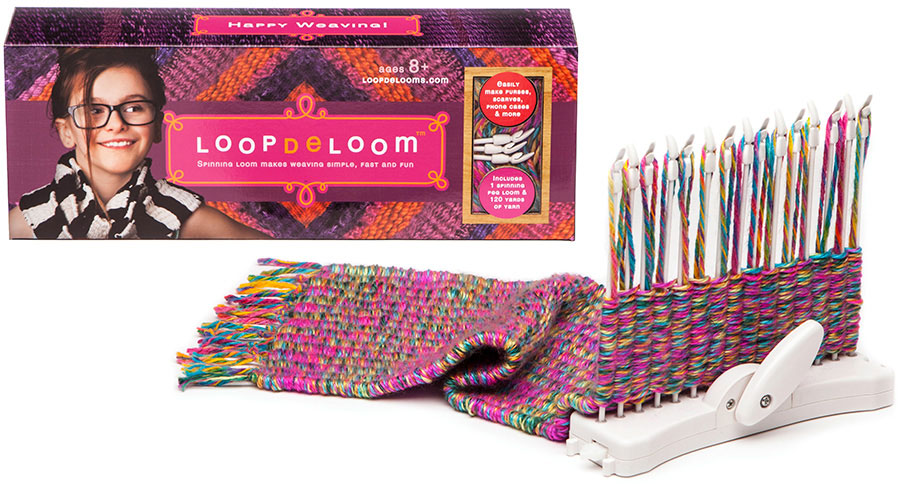 Loopdeloom - Spindle Weaving Loom Kit - - Fat Brain Toys