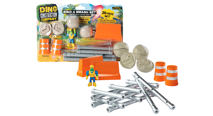 Dino Construction Company 20-Piece Build & Smash Construction Set