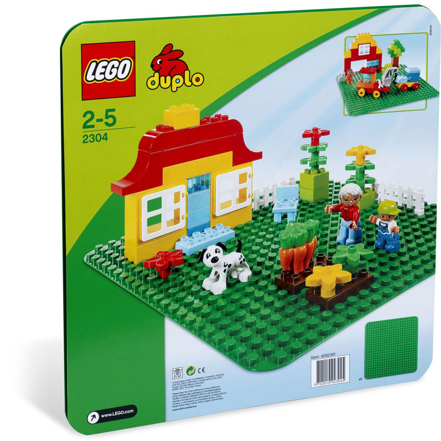 LEGO DUPLO - Large Green Building Plate - - Fat Brain Toys