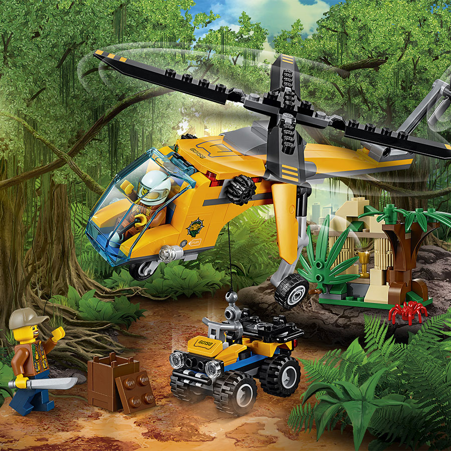 LEGO City Jungle Cargo Helicopter - - Fat Brain Toys
