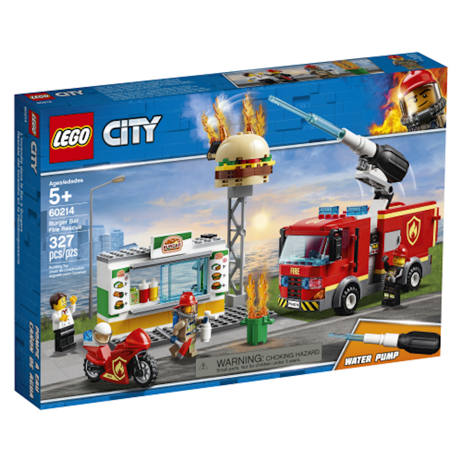 LEGO City Fire - Burger Bar Fire Rescue - - Fat Brain Toys