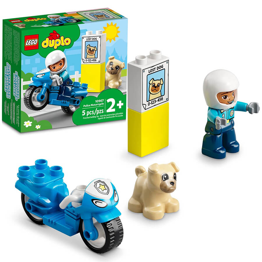 LEGO DUPLO Town - Police Motorcycle - - Fat Brain Toys