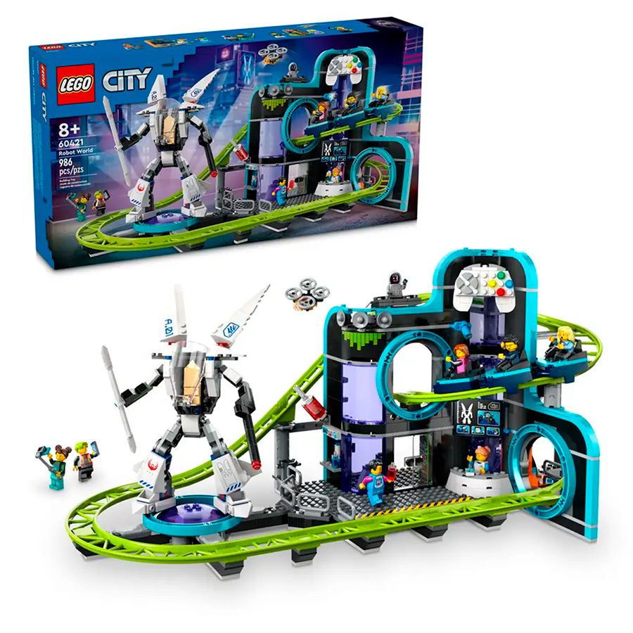 LEGO City - Robot World Roller-Coaster Park - Best for Ages 8 to 12