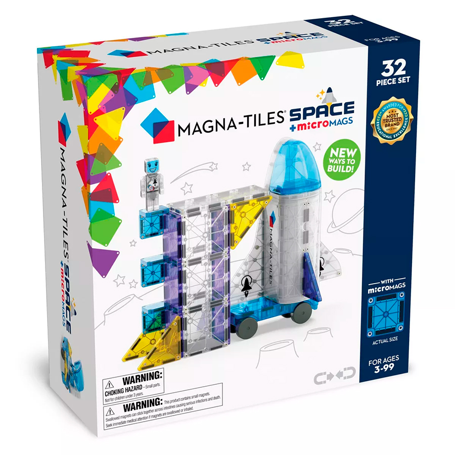 Magna-Tiles Space + microMAGS - Best for Ages 3 to 9
