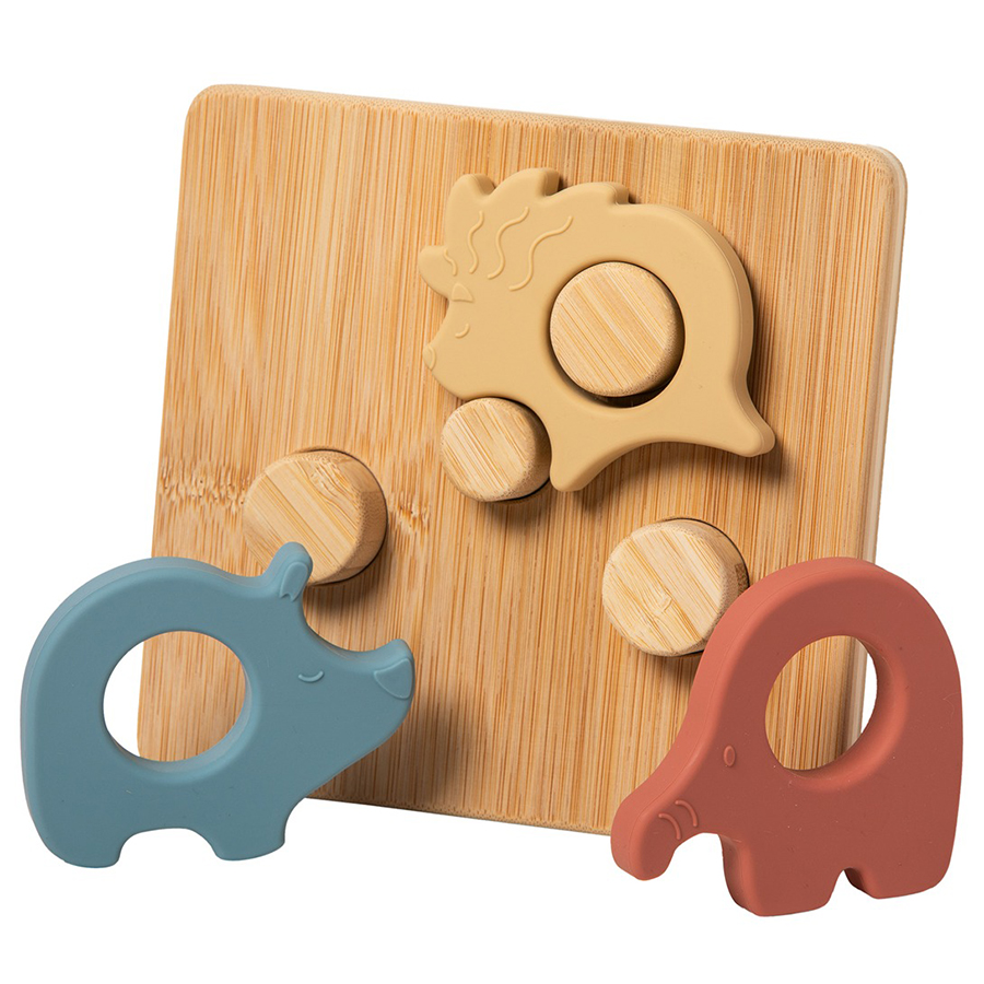 Simply Silicone Bamboo Safari Puzzle - Best for Ages 1 to 3
