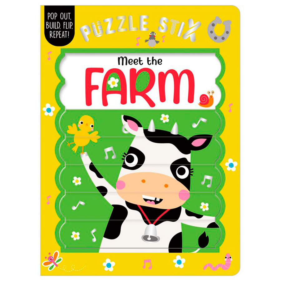 Puzzle Stix - Meet the Farm - Best Books for Ages 3 to 5 - Farm Toys