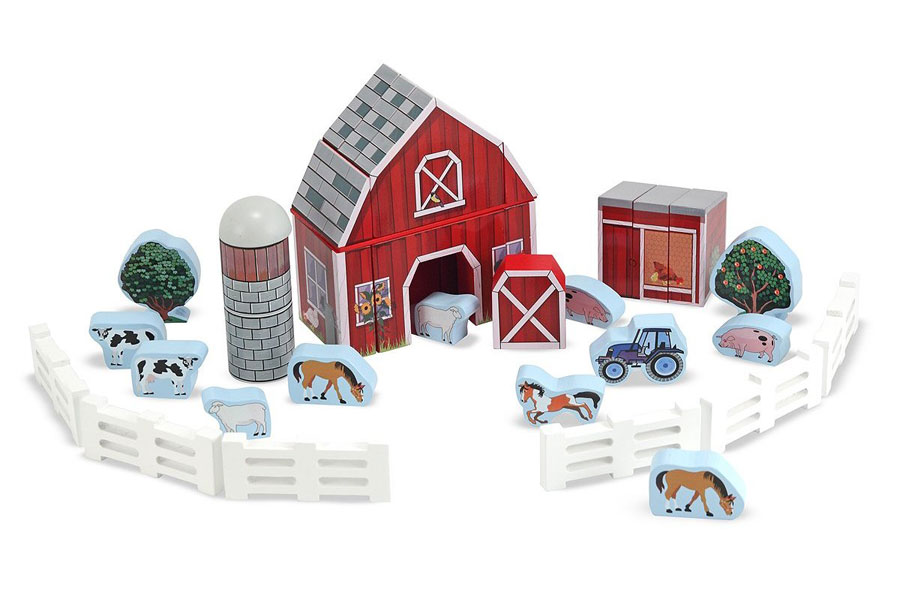 Farm Blocks Play Set - - Fat Brain Toys