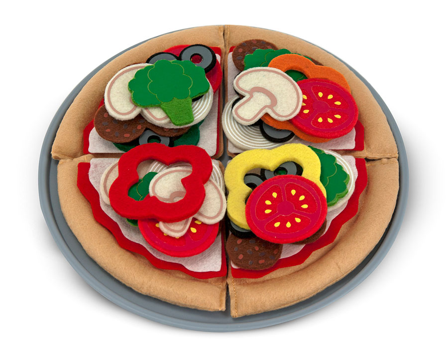 Felt Food - Pizza Set - - Fat Brain Toys