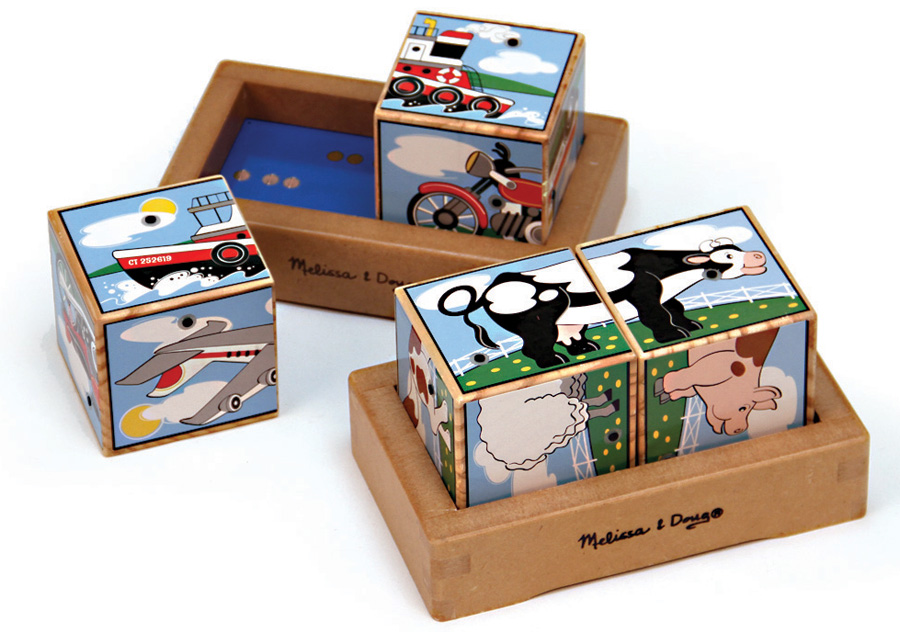 Farm & Vehicle Sound Blocks Duo - - Fat Brain Toys