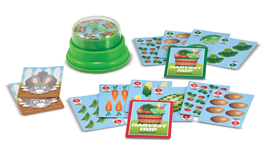 Press & Spin Game: Harvest Hop - - Fat Brain Toys