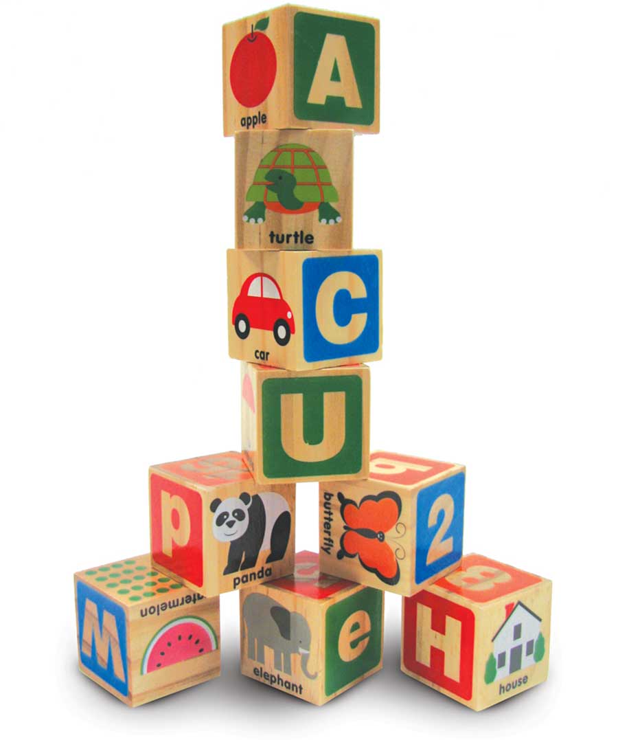 ABC/123 Wooden Blocks - - Fat Brain Toys