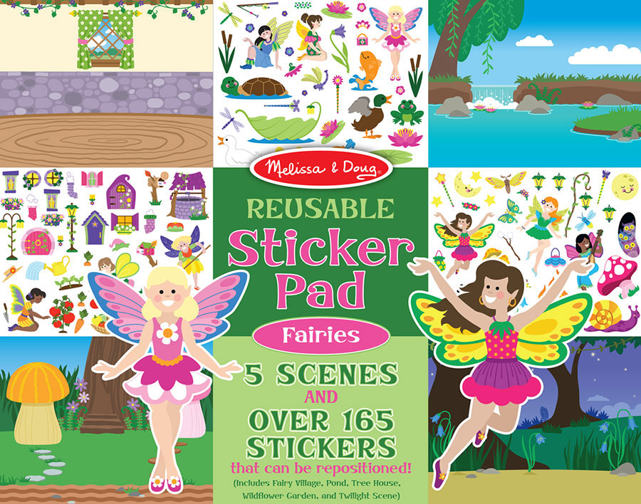 Reusable Sticker Pad - Fairies - - Fat Brain Toys