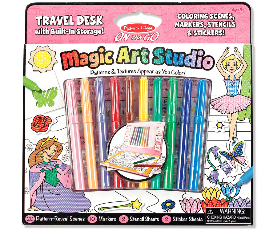 On the Go Magic Art Studio - Pink - - Fat Brain Toys