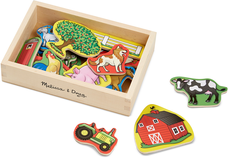 Wooden Farm Magnets - - Fat Brain Toys