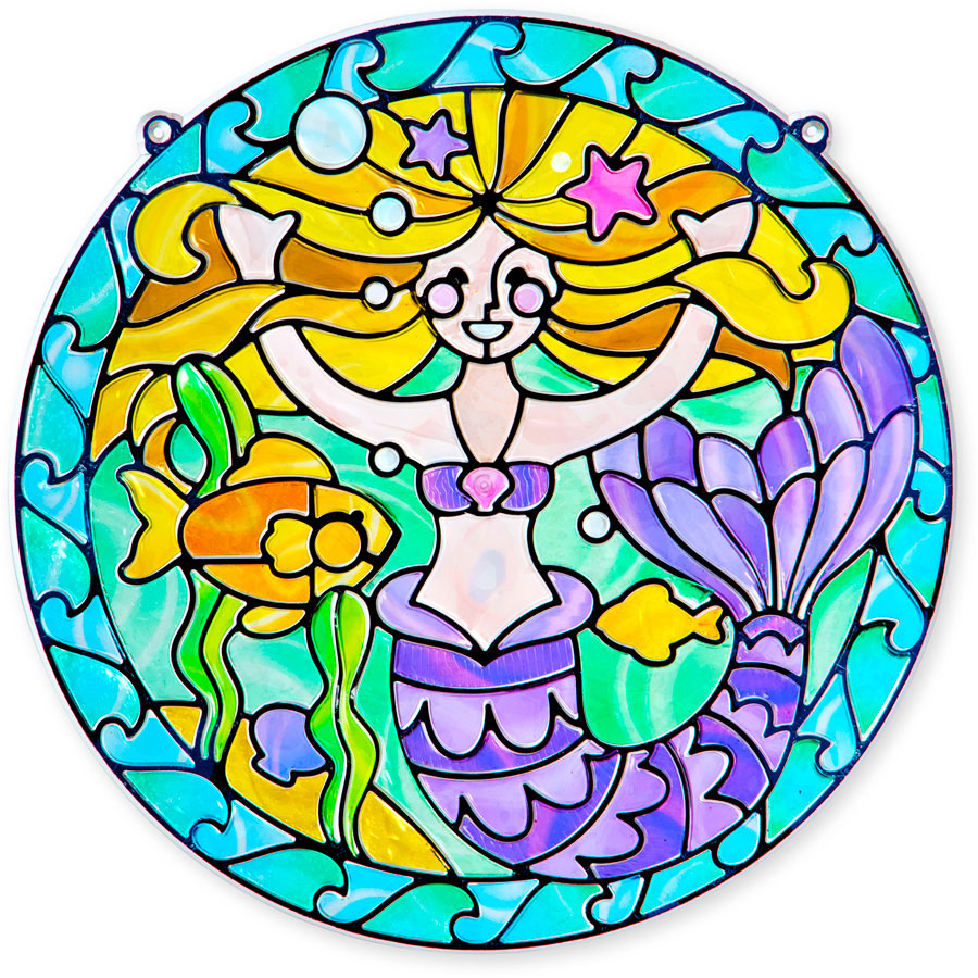 Stained Glass - Mermaid - - Fat Brain Toys