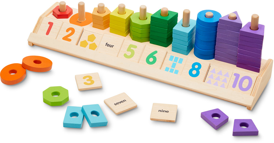 Counting Shape Stacker - - Fat Brain Toys