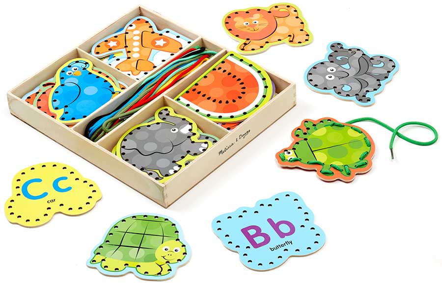 Alphabet Lacing Cards - - Fat Brain Toys