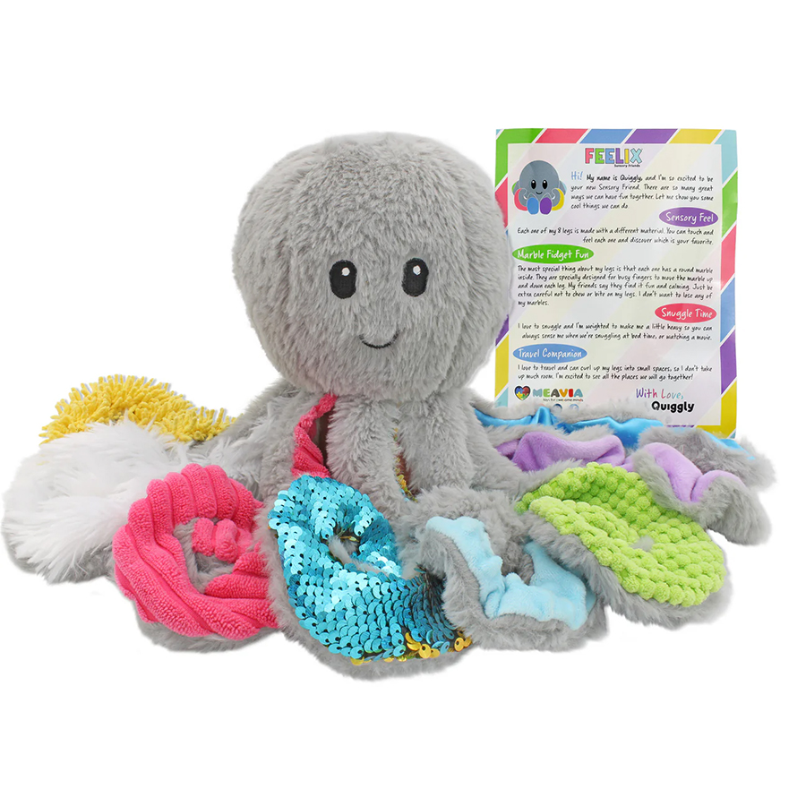 Quiggly - Weighted Sensory Octopus - Best Mind & Body for Ages 5 to 9