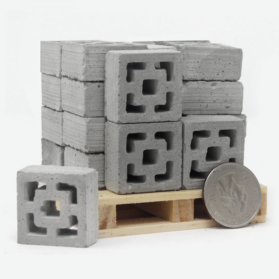 Mini Materials - 1:12 Scale Breeze Blocks - - Fat Brain Toys