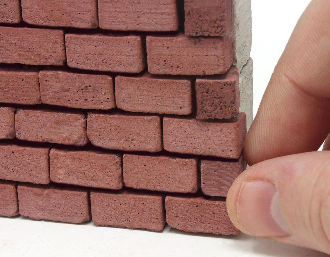 Mini Materials - 1:12 Scale Red Bricks - - Fat Brain Toys