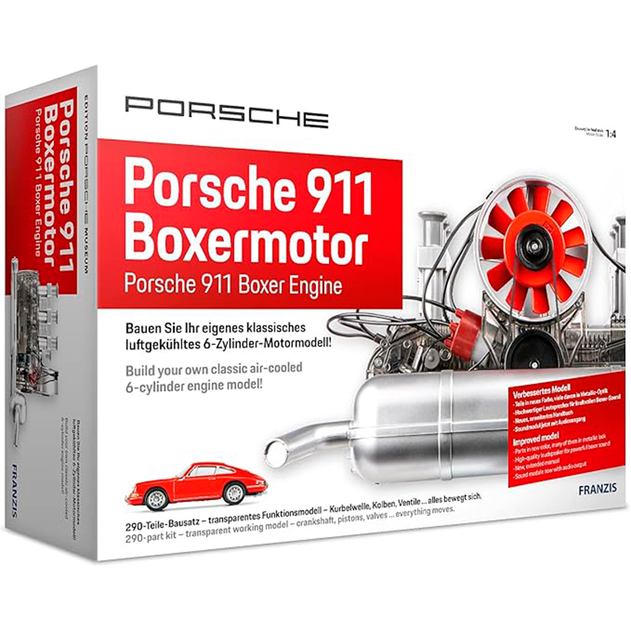 Porsche 911 Boxermotor Flat-Six Model Engine Kit - - Fat Brain Toys