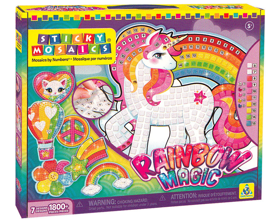 Sticky Mosaics Rainbow Magic - - Fat Brain Toys