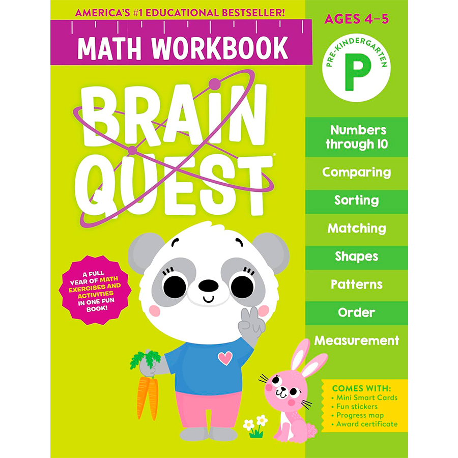 Brain Quest Math Workbook - Pre-Kindergarten - - Fat Brain Toys