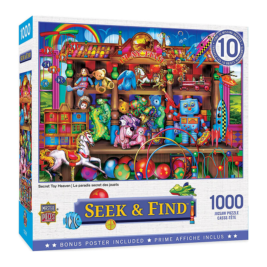 Secret Toy Heaven Seek & Find 1000pc Puzzle - - Fat Brain Toys
