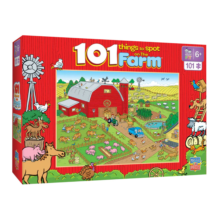 101 Things To Spot On The Farm Puzzle - 101 pc - - Farm Toys