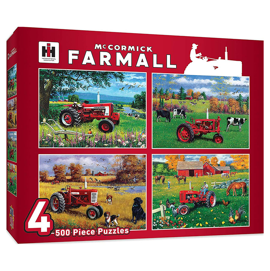 Farmall 4-Pack 500 pc Puzzle - - Farm Toys