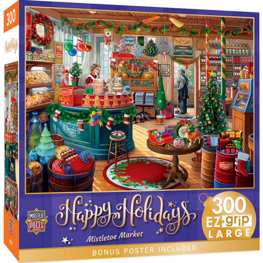 Mistletoe Market EZ Grip Large 300 pc Puzzle - - Fat Brain Toys