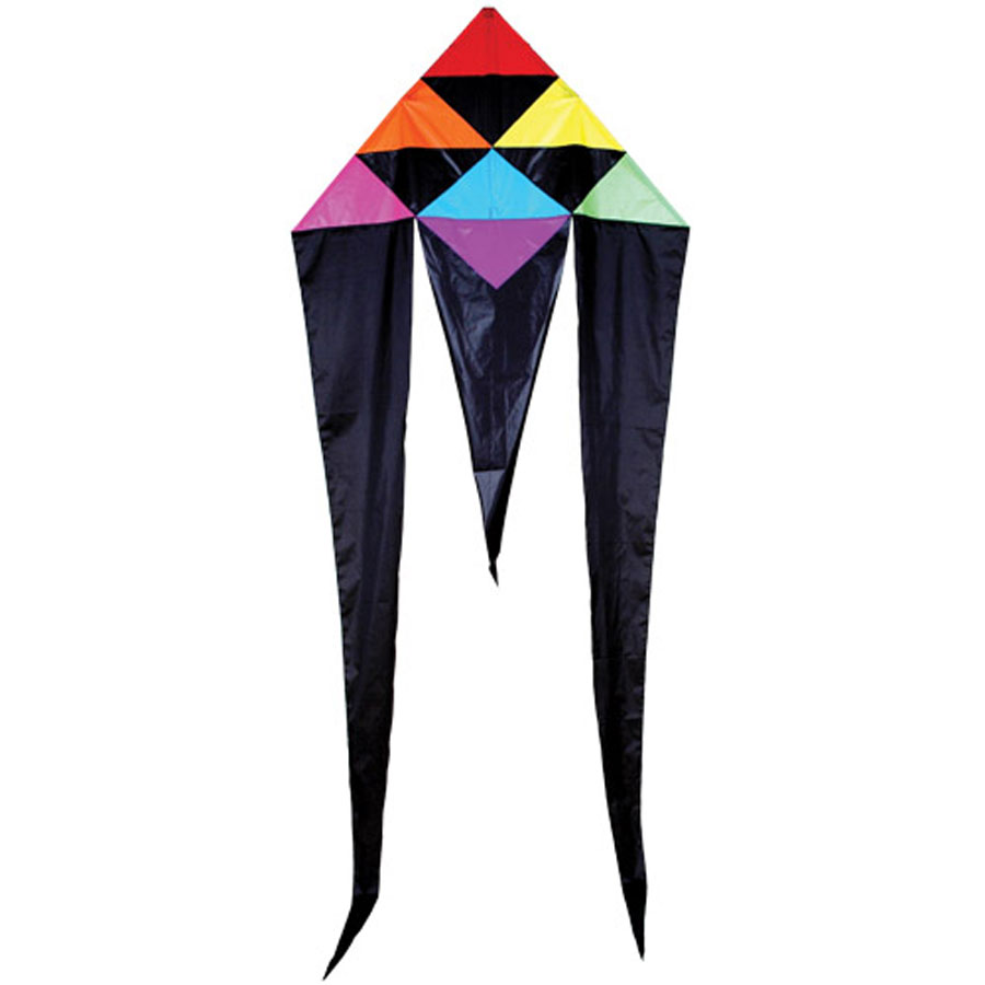 45 inch Flo-Tail Delta Kite - Triangles - - Fat Brain Toys