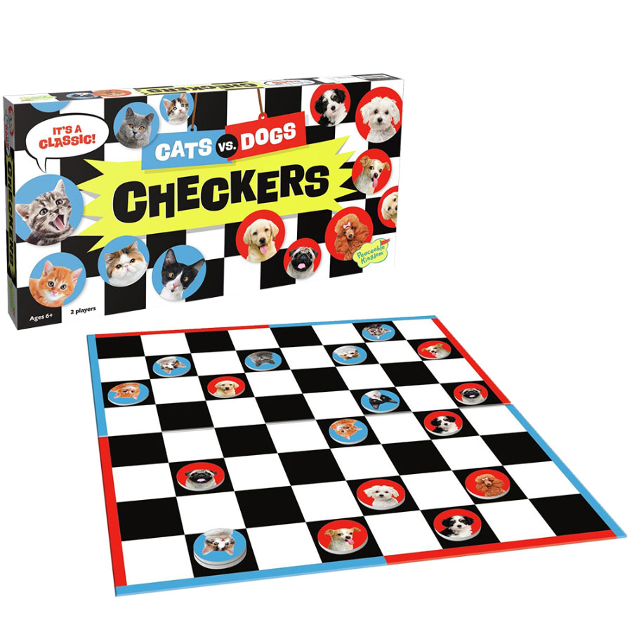 Cats vs Dogs Checkers - - Fat Brain Toys