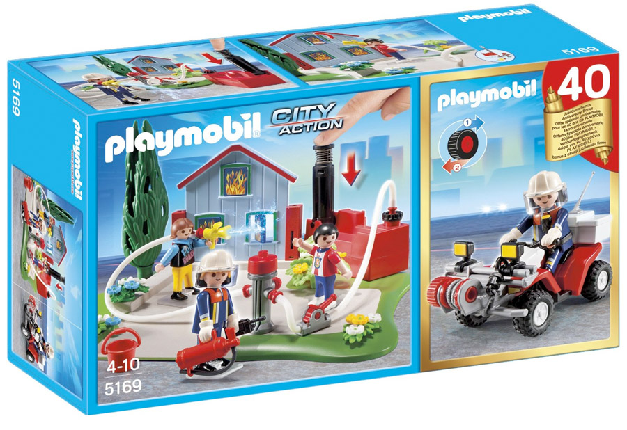 Playmobil Anniversary Compact Set Fire Brigade Operation + Quad