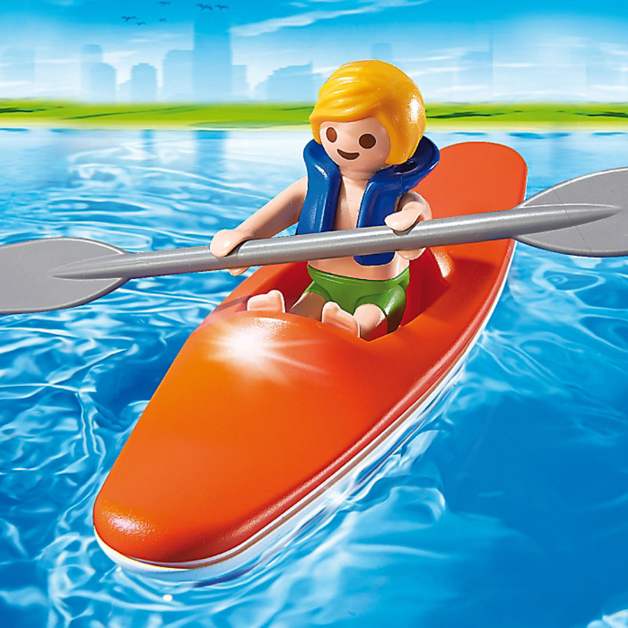 Playmobil Summer Fun - Kid with Kayak - - Fat Brain Toys