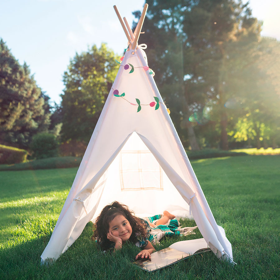 Plain White Tee Pee - - Fat Brain Toys