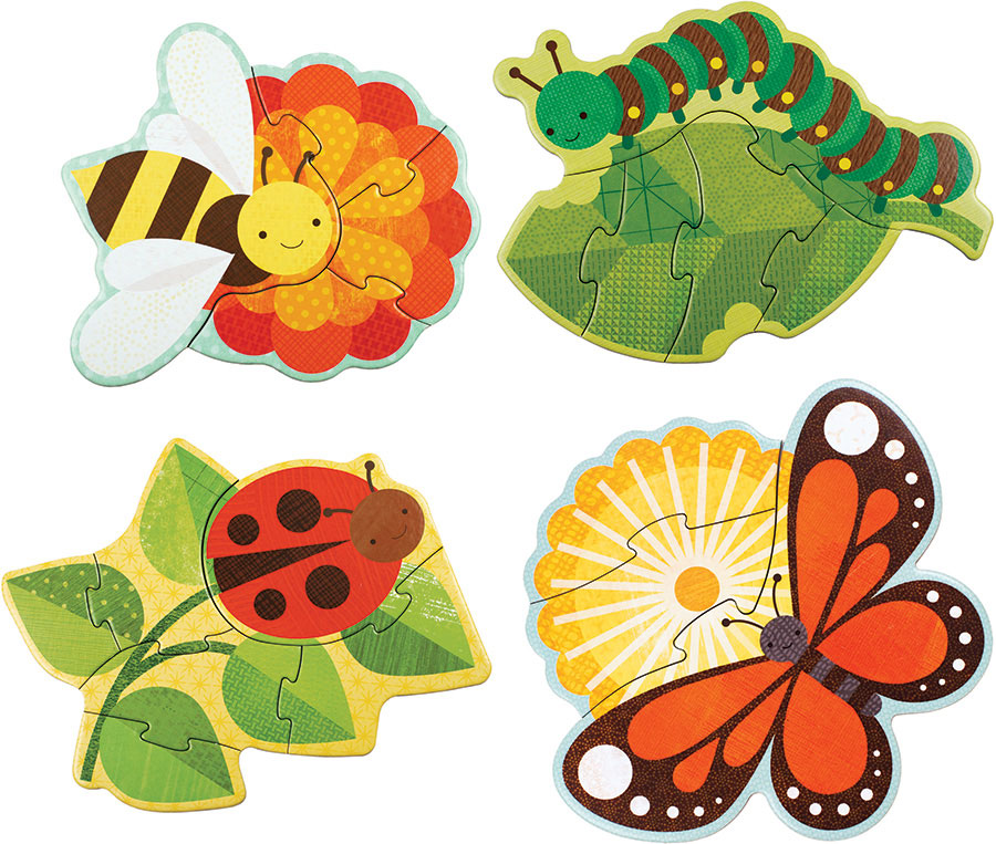 Beginner Puzzle - Garden Bugs - - Fat Brain Toys