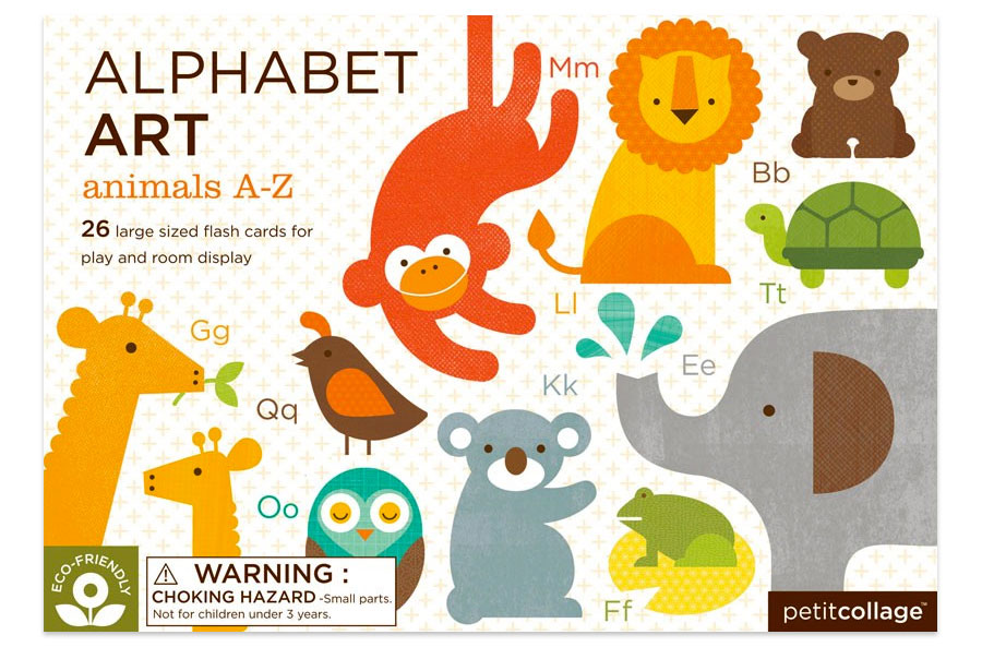 Alphabet Art Flash Cards - Animals A to Z - - Fat Brain Toys
