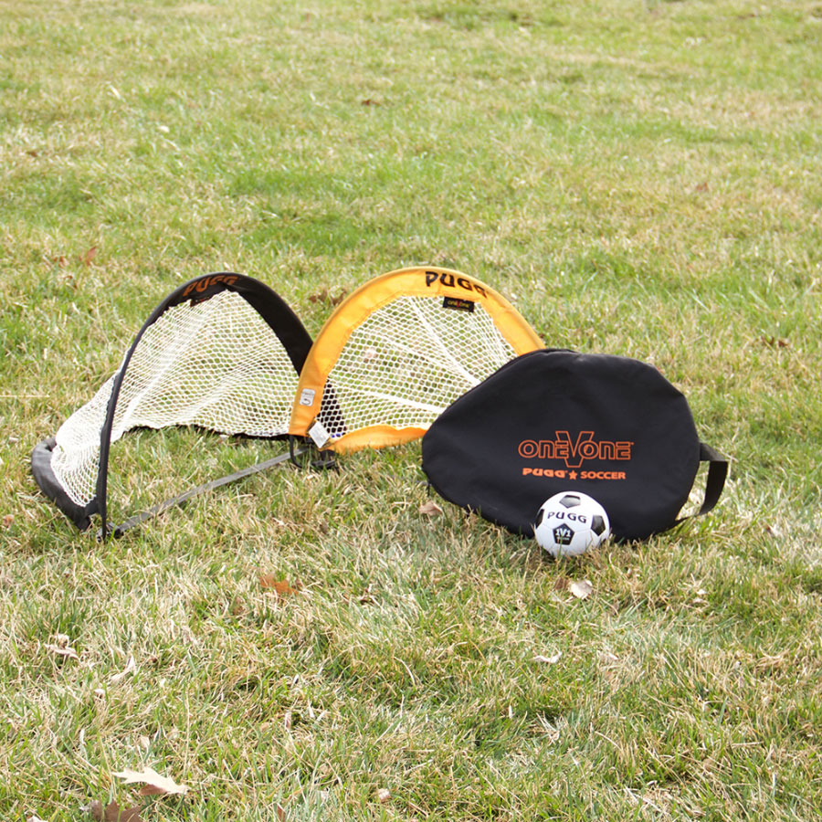 PUGG 2.5 ft. Soccer Two Goal Set with Ball and Bag - - Fat Brain Toys