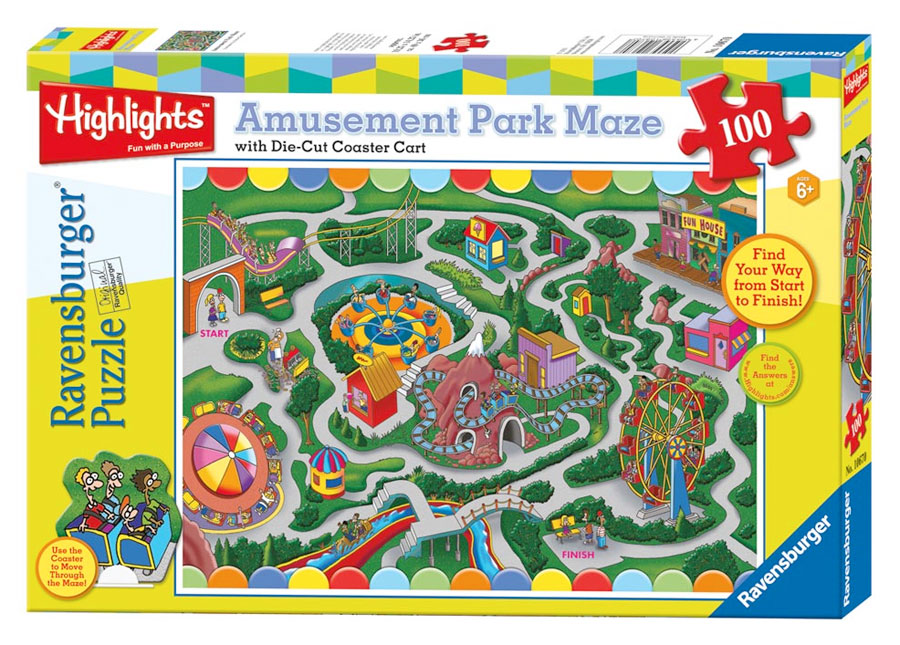 Highlights Amusement Park Maze Puzzle - 100 pc - - Fat Brain Toys
