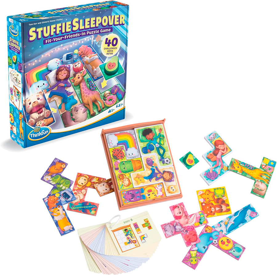 Think Fun Stuffie Sleepover - Best Brainteasers for Ages 5 to 11