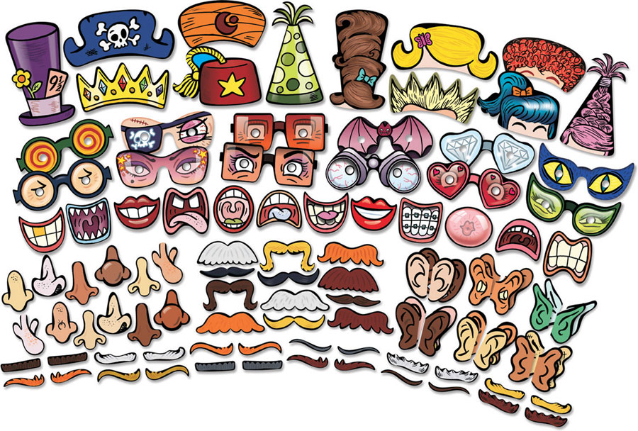 Jumbo Play Faces Pasting Pieces - - Fat Brain Toys